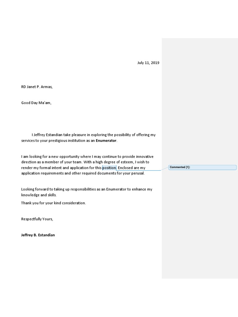 Application Letter AA | PDF | Cognition | Behavior Modification