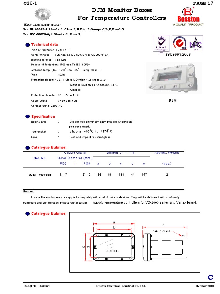 DJM Monitor Boxes For Temperature Controllers | PDF | Building ...