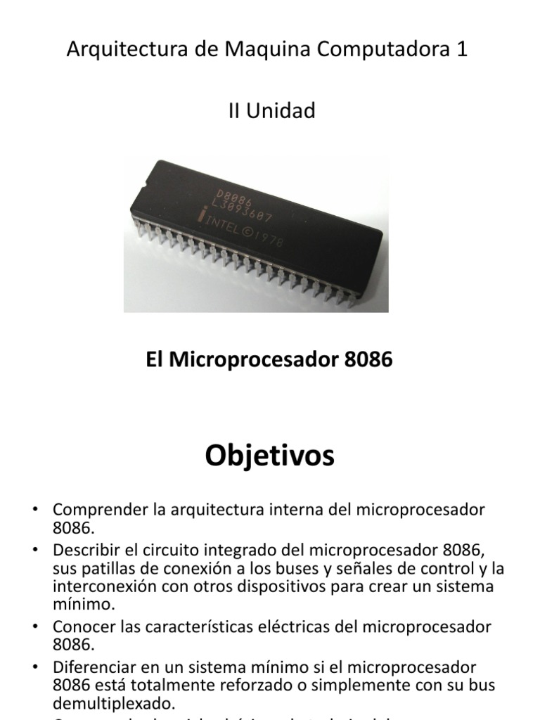 Microprocesador 8086 | PDF | Poco | Microprocesador