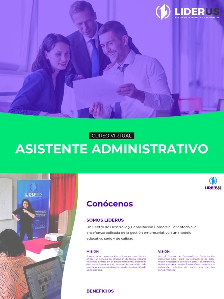 Brochure Asistente Administrativo | PDF | Planificación | Contabilidad