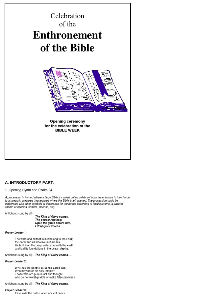 Enthronement of The Bible | Download Free PDF | Prayer | God The Father