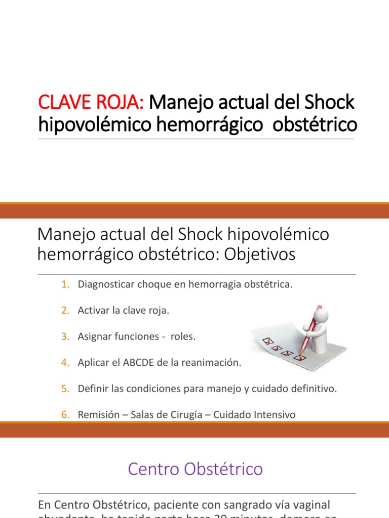 Manejo de Clave Roja en Hemorragia Obstétrica | PDF | Parto | Sangre