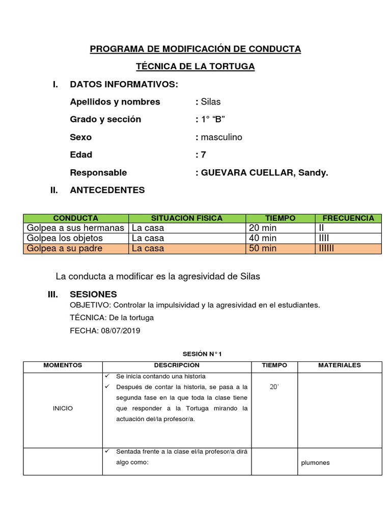 Programa de Modificación de Conducta | PDF | Músculo | Modificación de ...