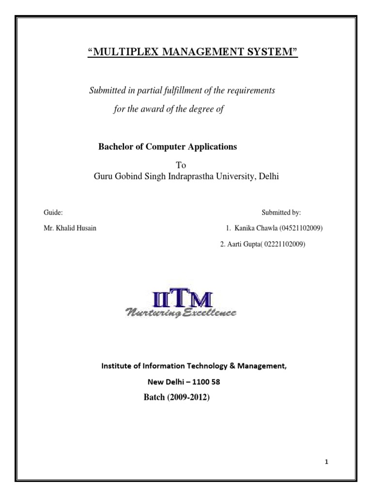 Multiplex Management System Overview | PDF | Software Development | Databases