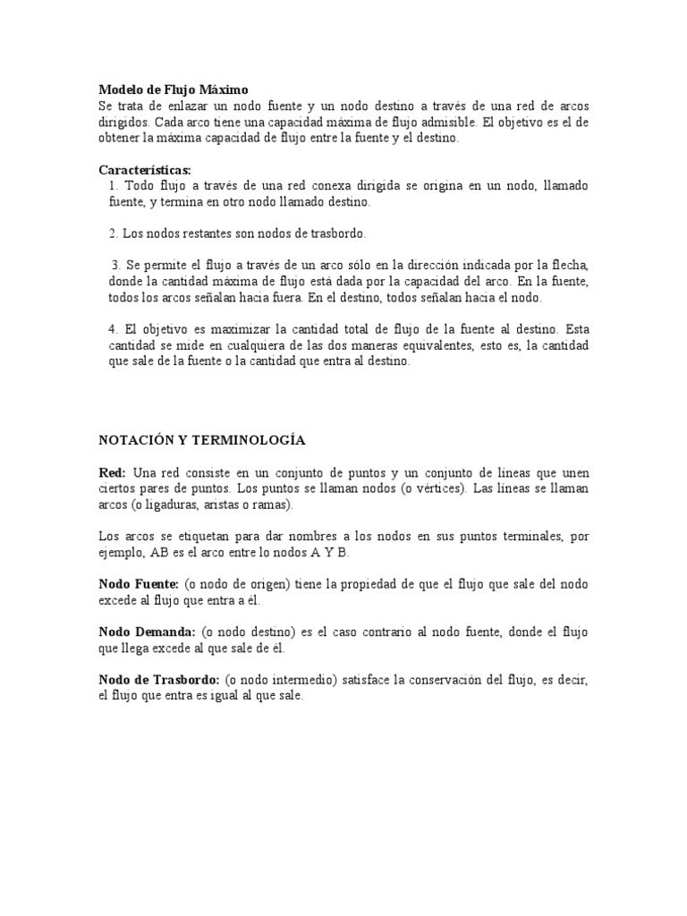 Modelo de Flujo Máximo | PDF