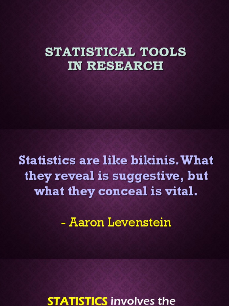Statistical Tools | PDF | Student's T Test | Analysis Of Variance