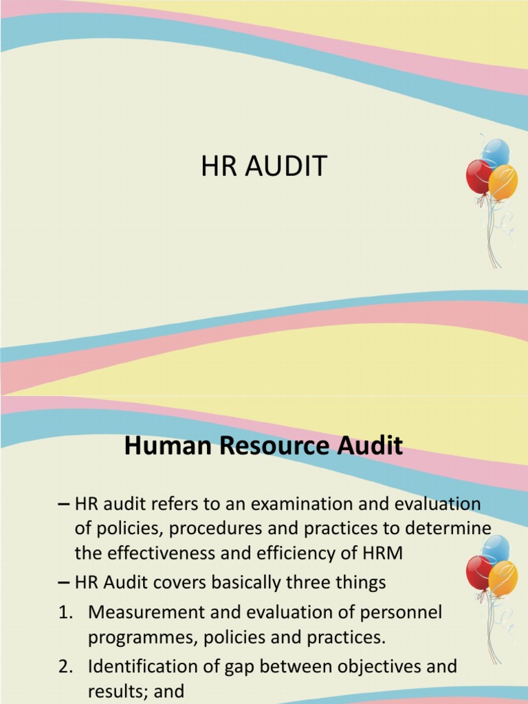 HR AUDIT, Purpose, Areas of Audit and Approaches | PDF | Audit | Human ...
