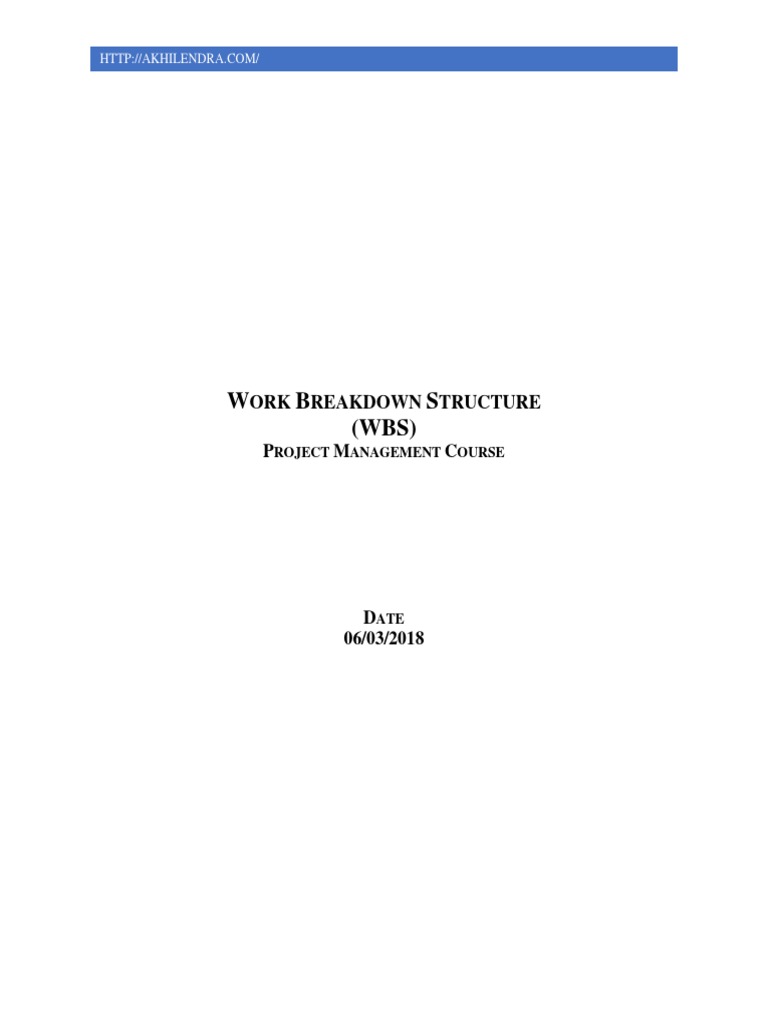 1.1 Work Breakdown Structure | PDF | Project Management | Software ...