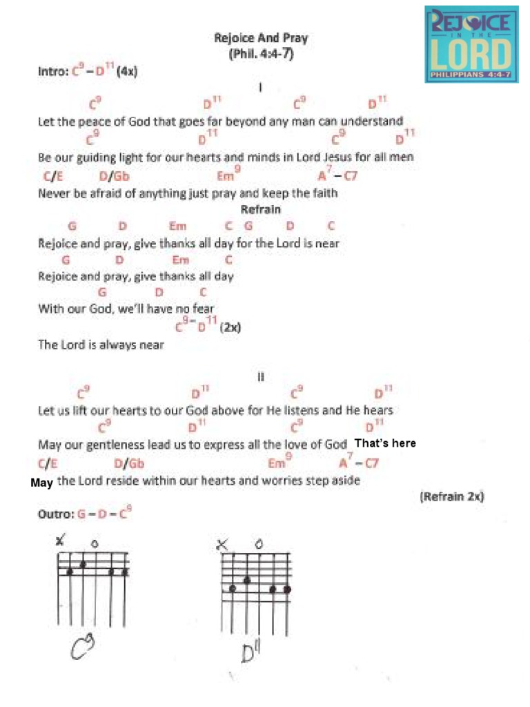 Rejoice and Pray (With Chords) | PDF