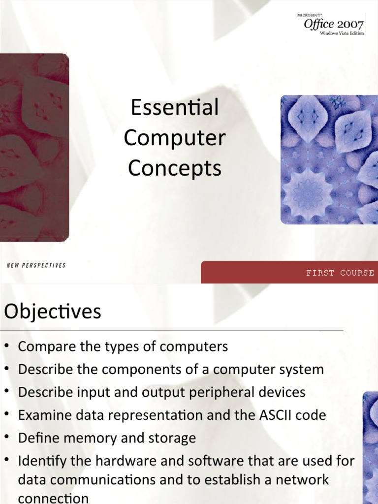 Essential Computer Concepts: First Course | PDF | Computer Data Storage ...