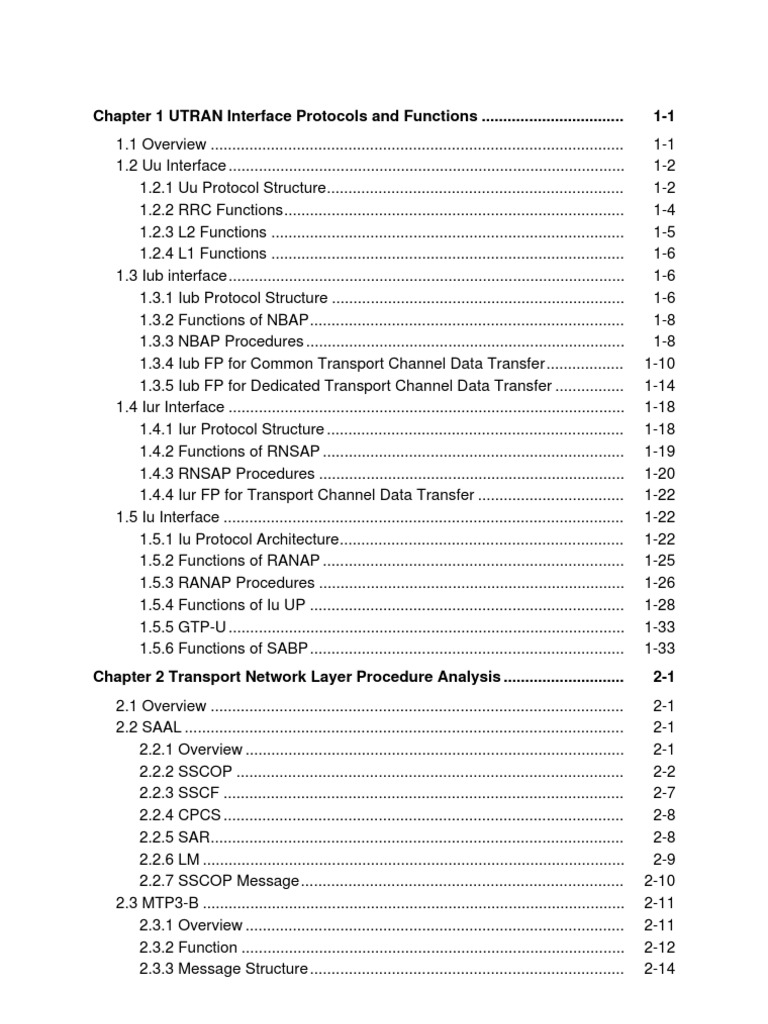 Radio Access Network Protocols and Signalling Analysis | PDF | Computer ...