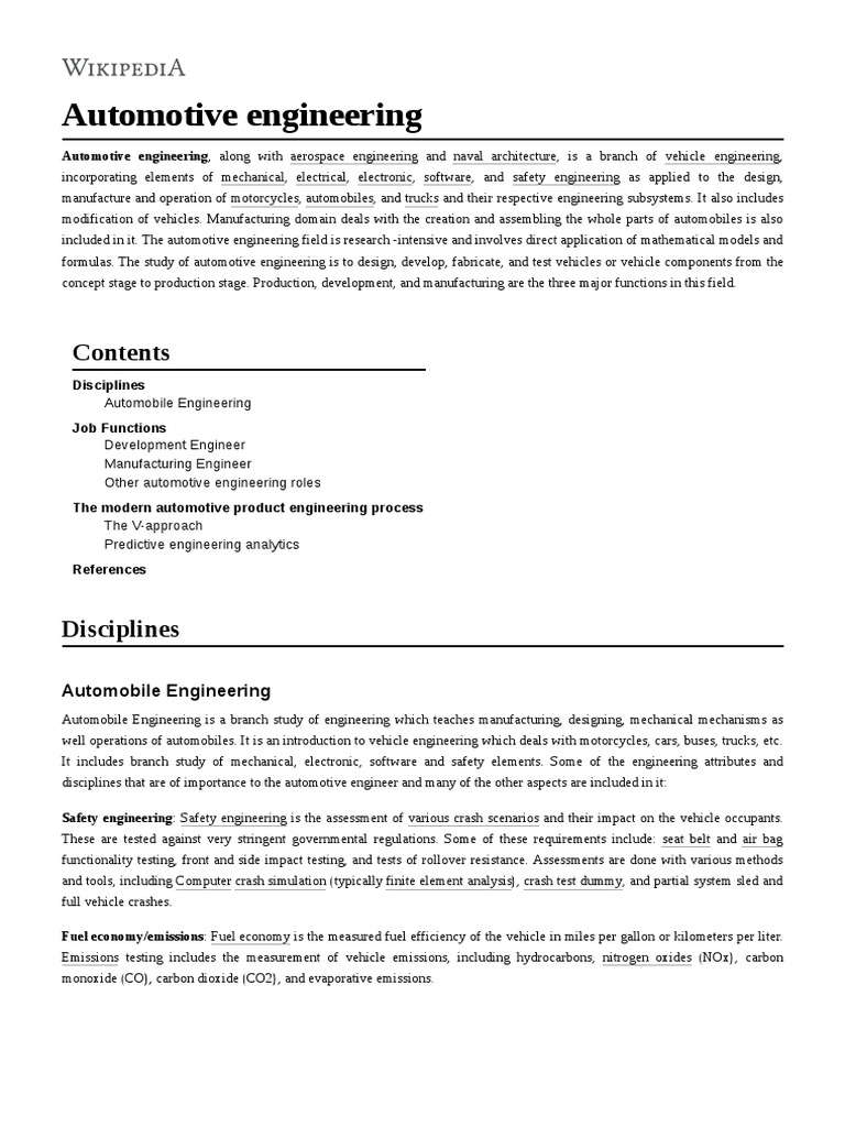 Automotive Engineering | PDF | Engineering | Vehicles