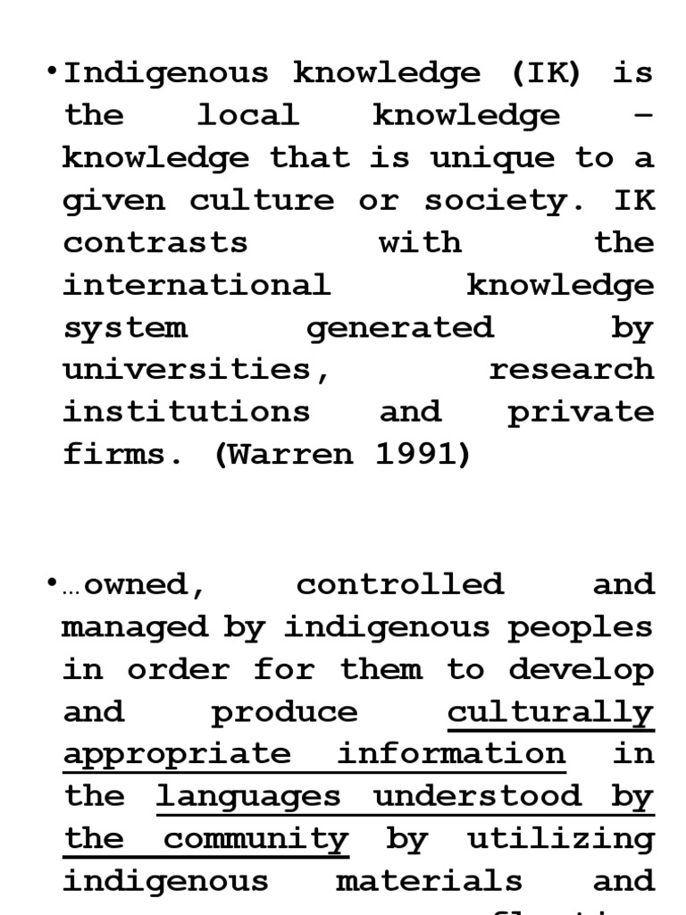 Indigenous Knowledge (IK) Is | PDF | World Wide Web | Internet & Web