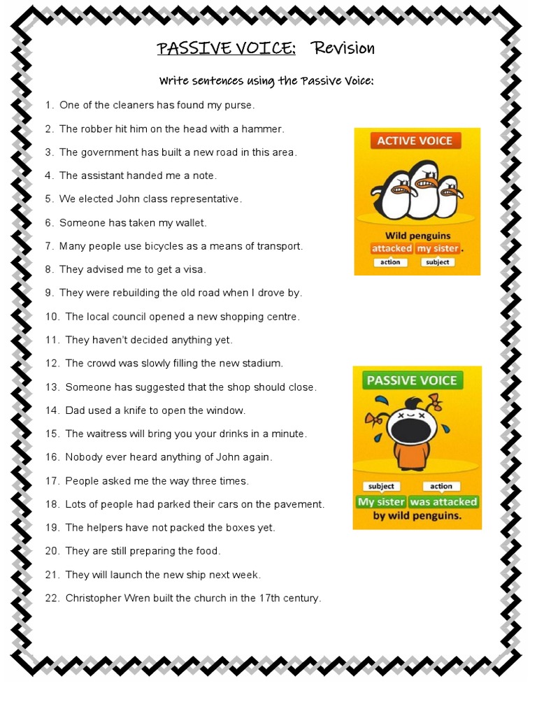 Passive Voice Review | PDF