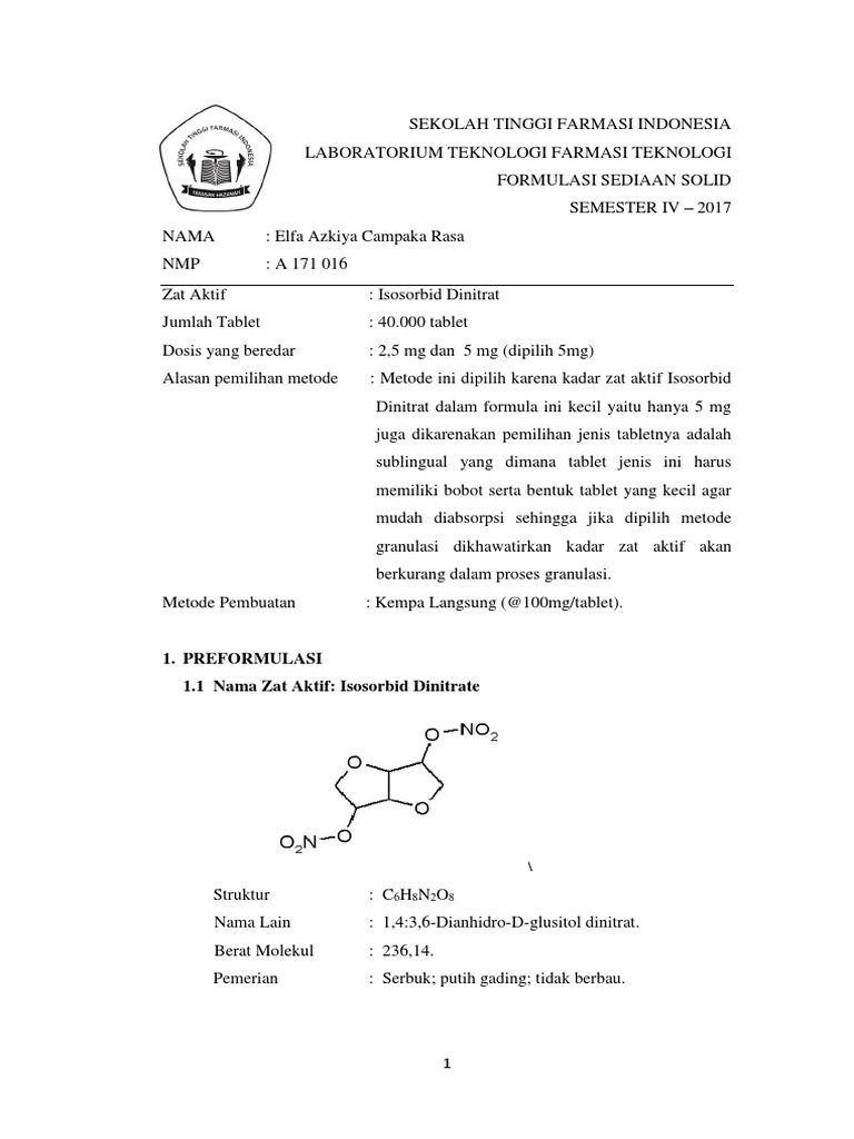 Isosorbid Dinitrat | PDF