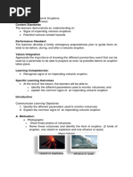 Lesson Plan in Science 10 | PDF | Volcano | Types Of Volcanic Eruptions