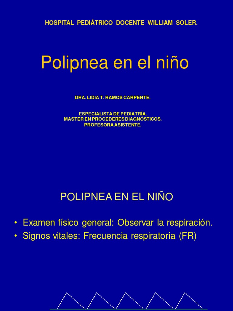 Polipnea en Niños: Diagnóstico y Manejo | PDF | Respiración | Sistema ...