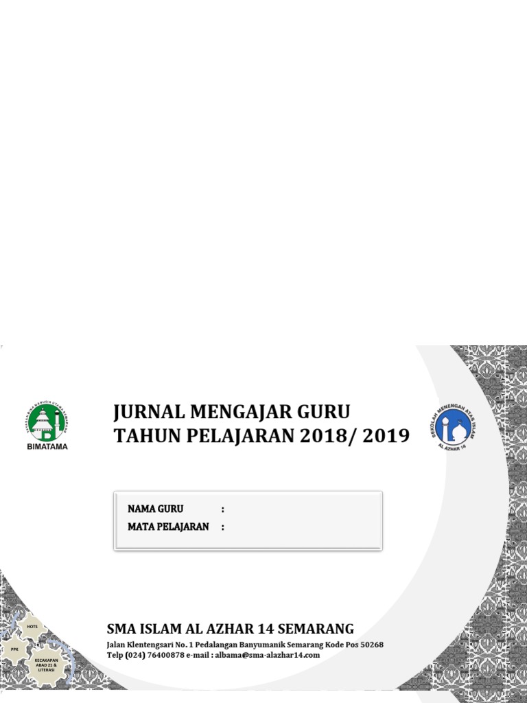 Cover Jurnal Mengajar Guru | PDF