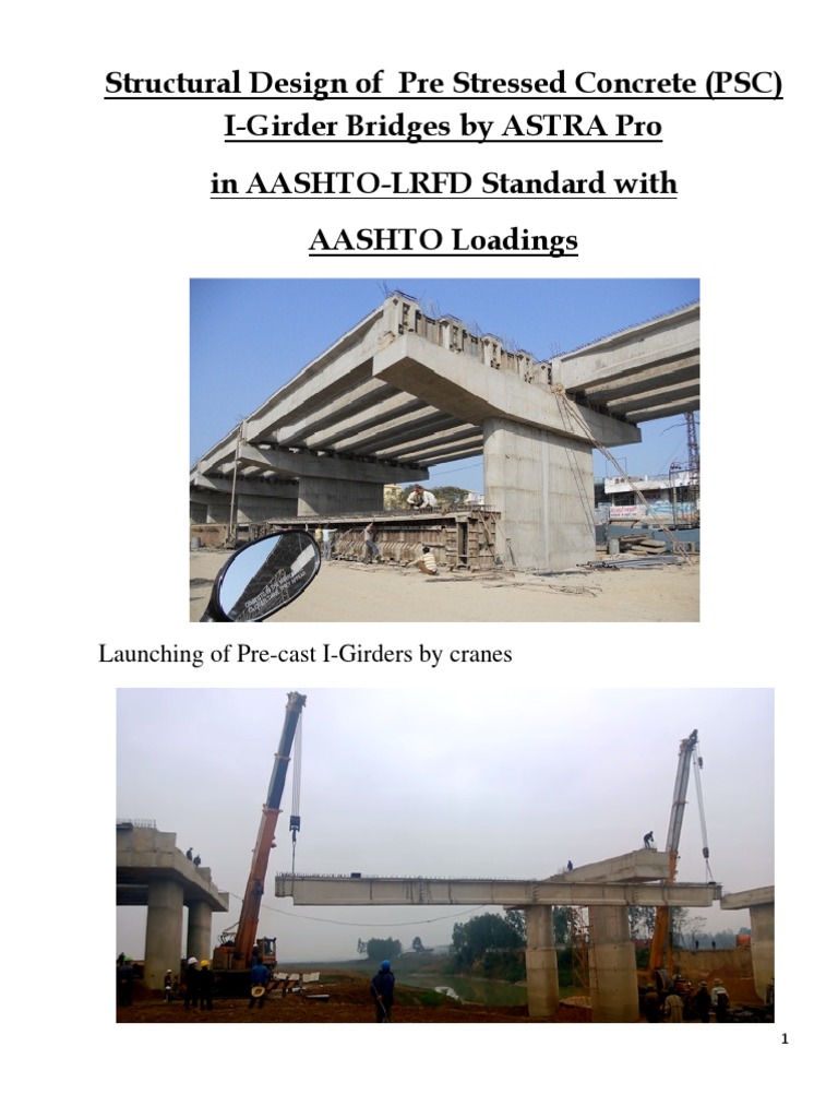 PSC I-Girder Bridge Design in AASHTO-LRFD | Cross Section (Physics) | Beam (Structure)