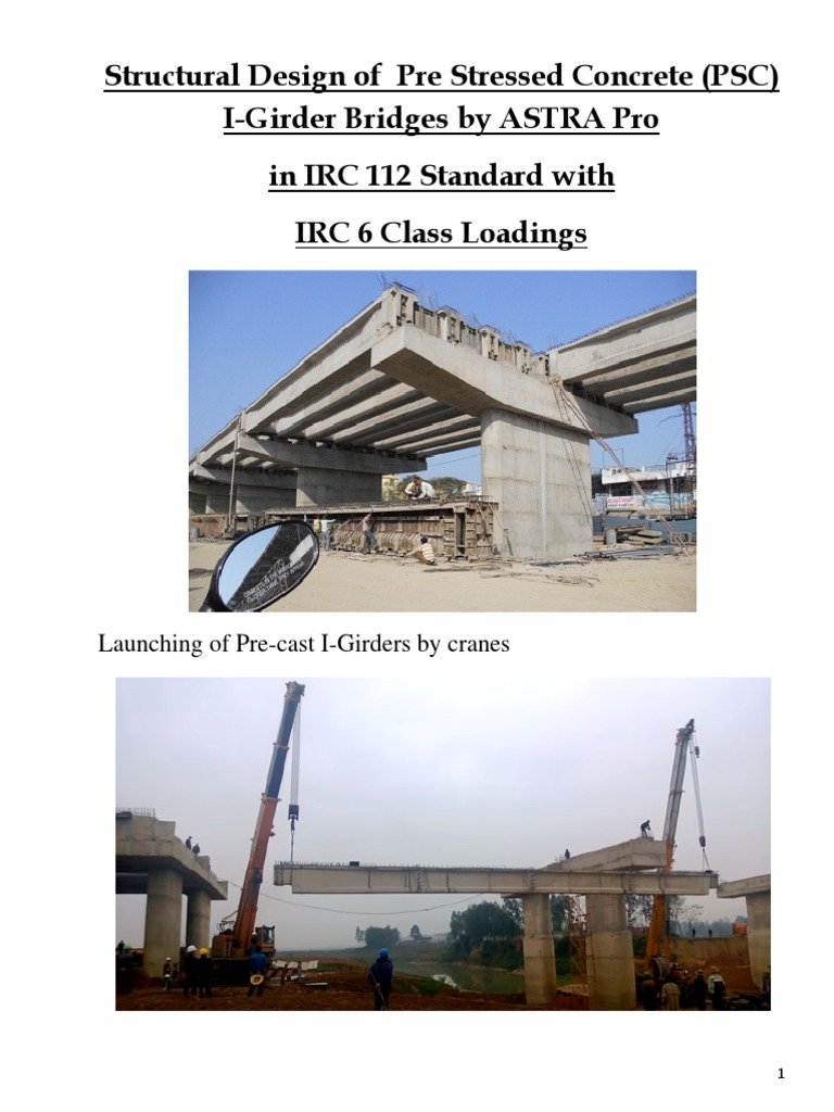 PSC I-Girder Bridge Design in IRC | Young's Modulus | Prestressed Concrete