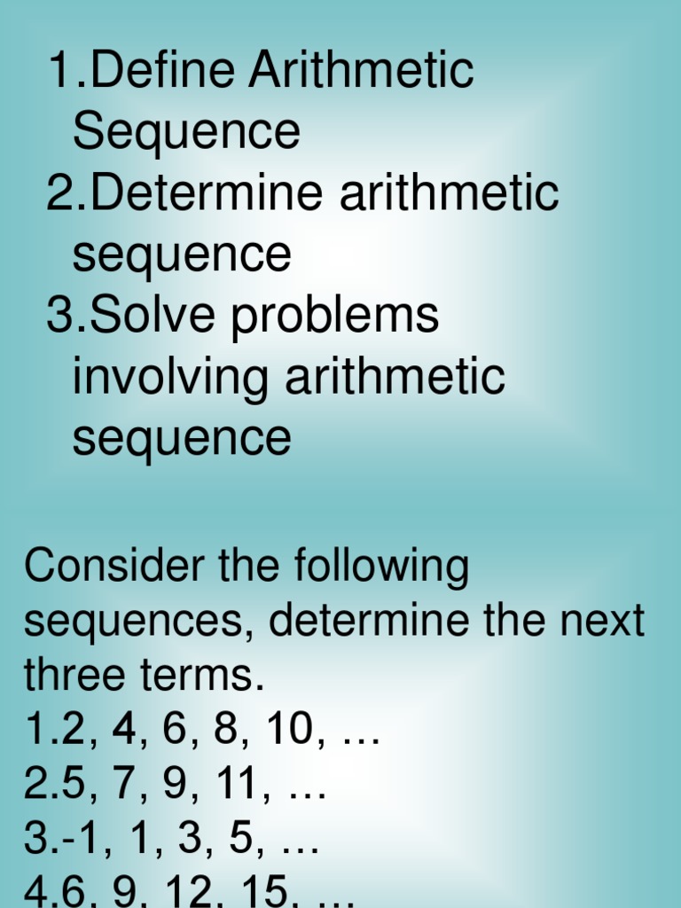 1 2 Arithmetic Sequences and Series | PDF