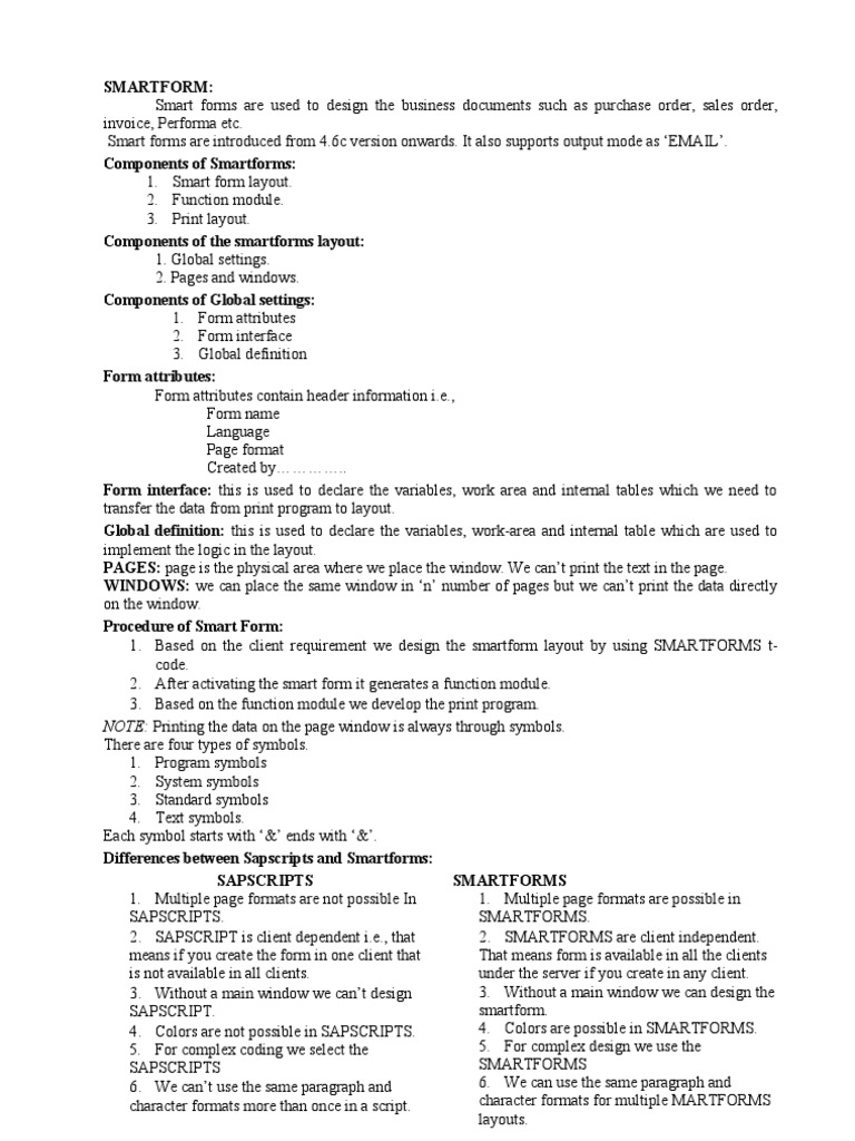 Sap Smart Forms Pdf Parameter Computer Programming Subroutine