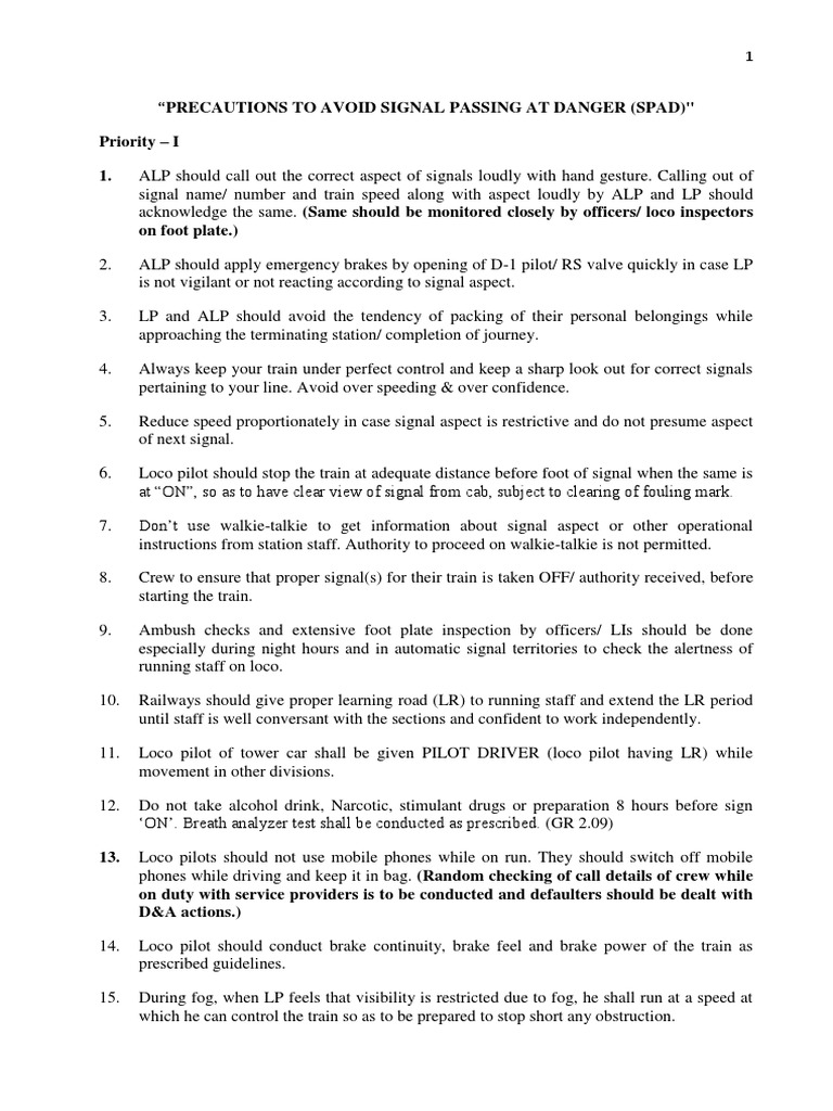 SPAD | PDF | Transportation Engineering | Rail Transport