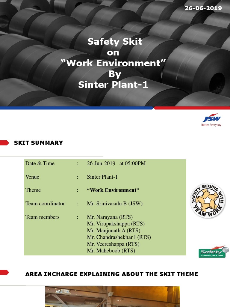 of Safety Skit 26-06-19 at SP-1 | PDF | Science & Mathematics