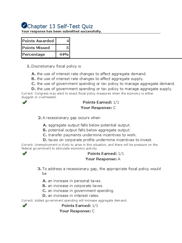 Chapter 13 Self-Test Quiz: Your Response Has Been Submitted ...