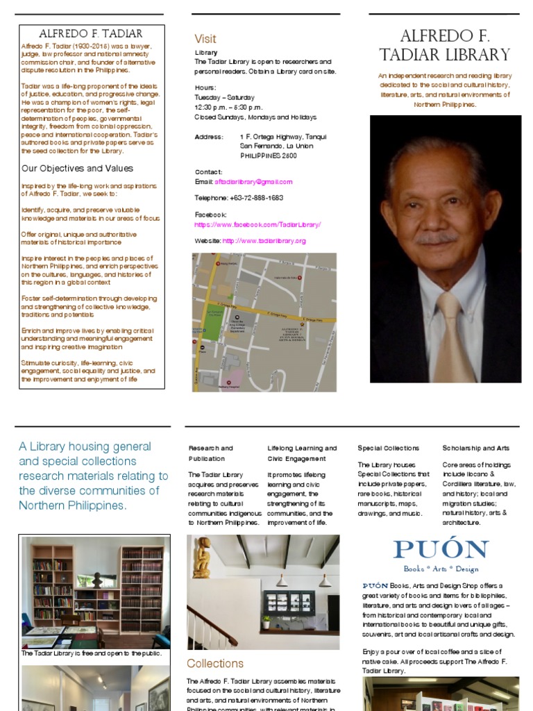 Alfredo F. Tadiar Library Brochure | PDF | Libraries | Philippines