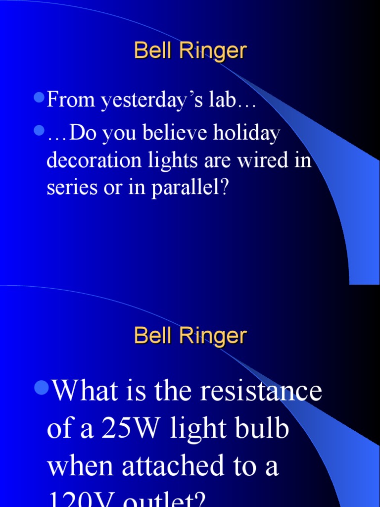 Electric Circuits PowerPoint | PDF | Series And Parallel Circuits ...