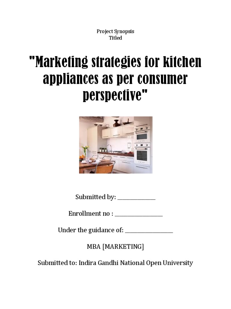 Mba Marketing Project Report Synopsis | PDF | Marketing Strategy | Home ...