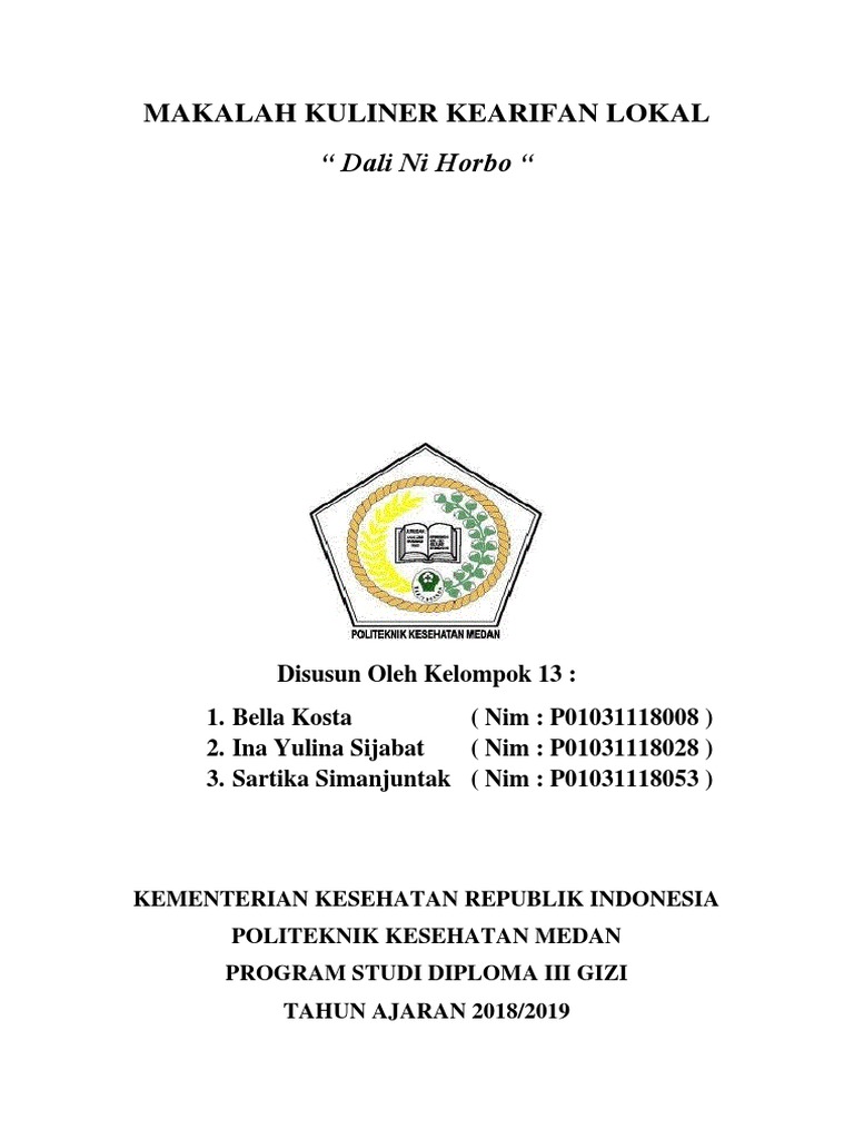 Dali Ni Horbo - Makanan Khas Batak Tapanuli | PDF