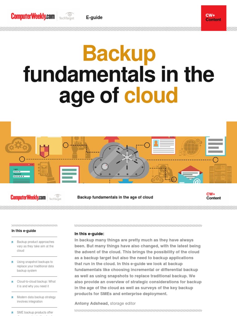 Backup Fundamentals in The Age Cloud | PDF | Backup | Cloud Computing