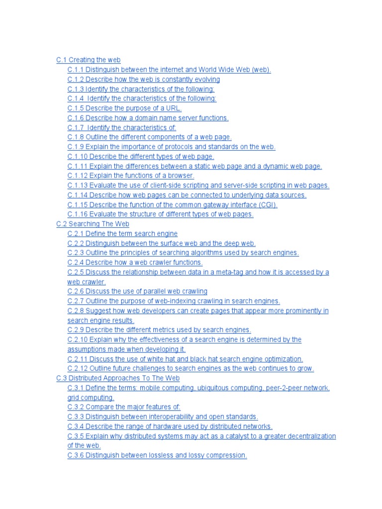 Computer Science, Option C-Web Science | PDF | Search Engine ...