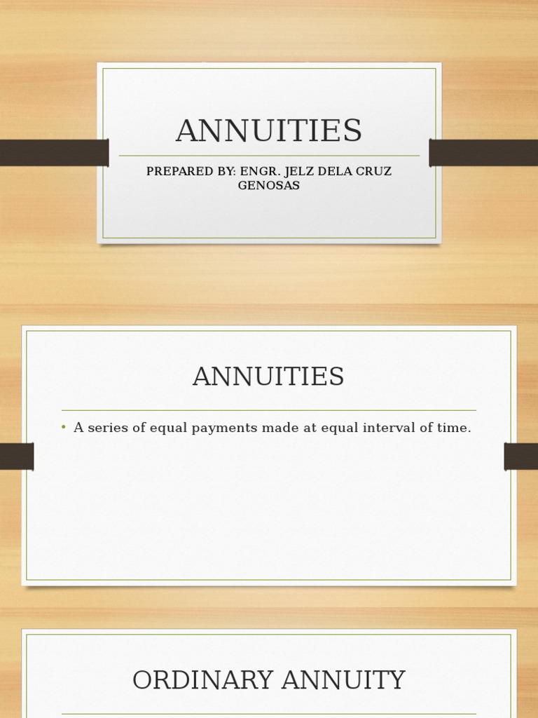 ANNUITIES Complete | PDF | Present Value | Interest