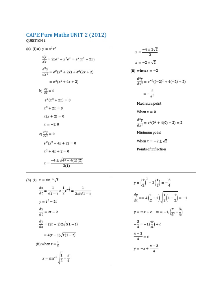 Pure Maths Solution | PDF | Equations | Complex Analysis
