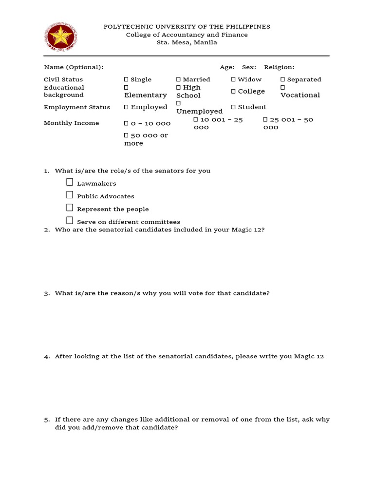 Survey Qs | PDF | Political Events | Democracy