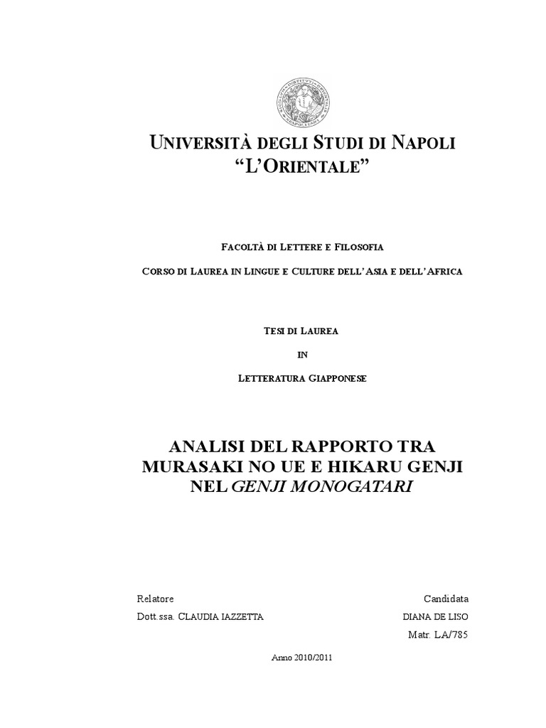 Frontespizio Unior Tesi | PDF
