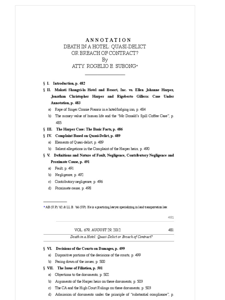 Quasi Delict | PDF | Negligence | Damages