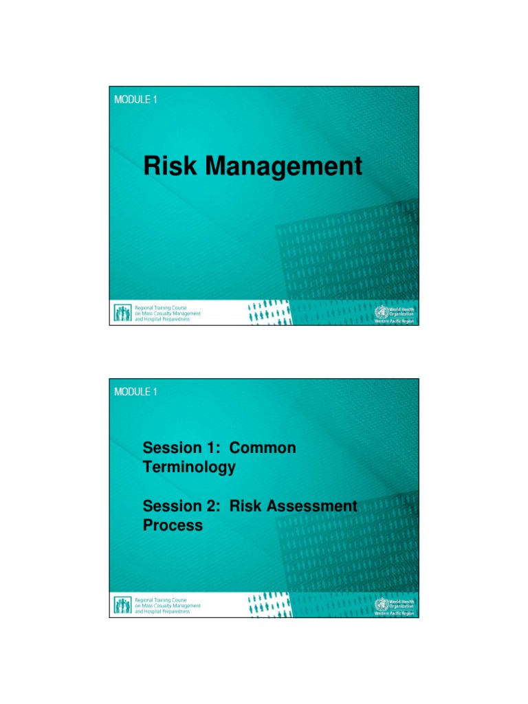 MCM Module 1 Risk Management PDF | PDF | Hazards | Emergency Management