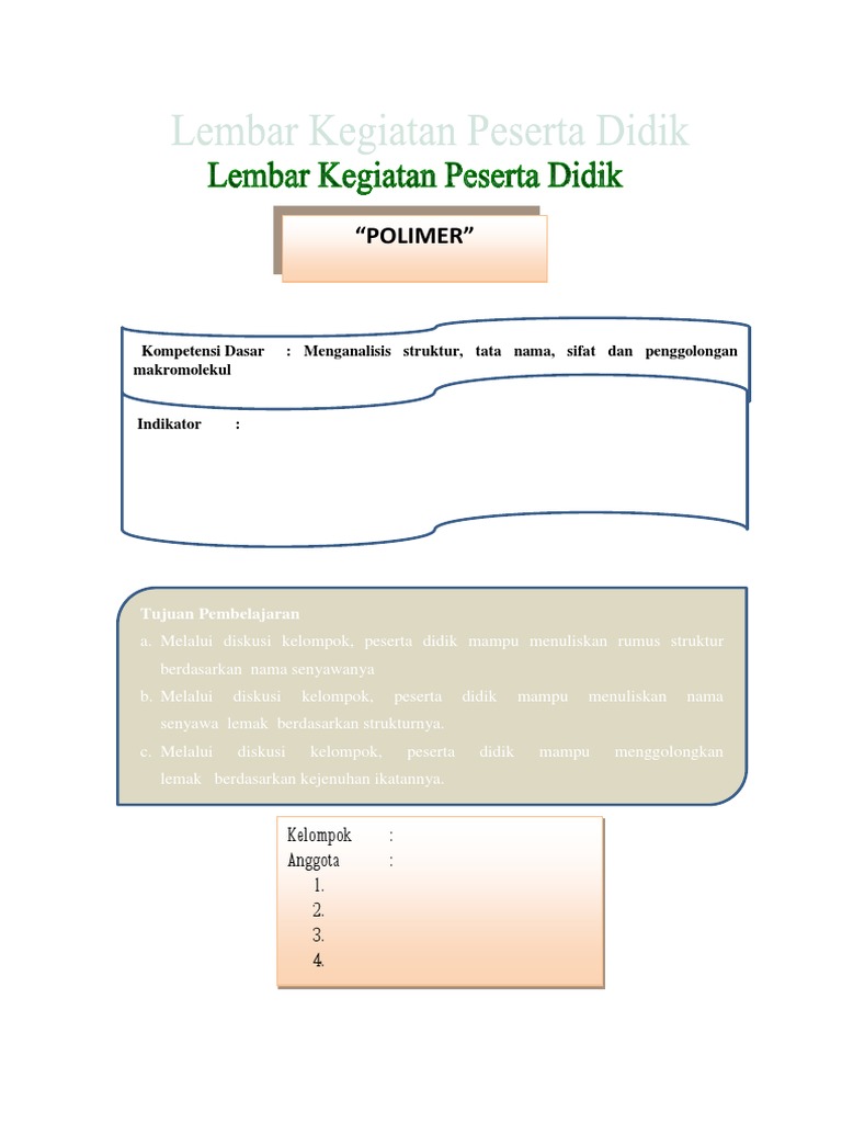 LKPD Polimer | PDF