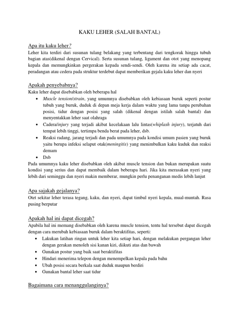 Kaku Leher (Edit) | PDF