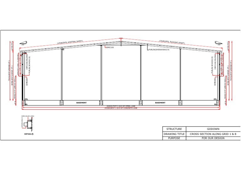 Cross Section of Metal Building | PDF | Building Materials | Tourist ...