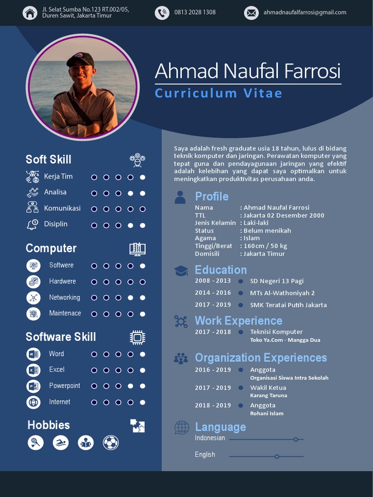 CV Ahmad Naufal Farrosi | PDF