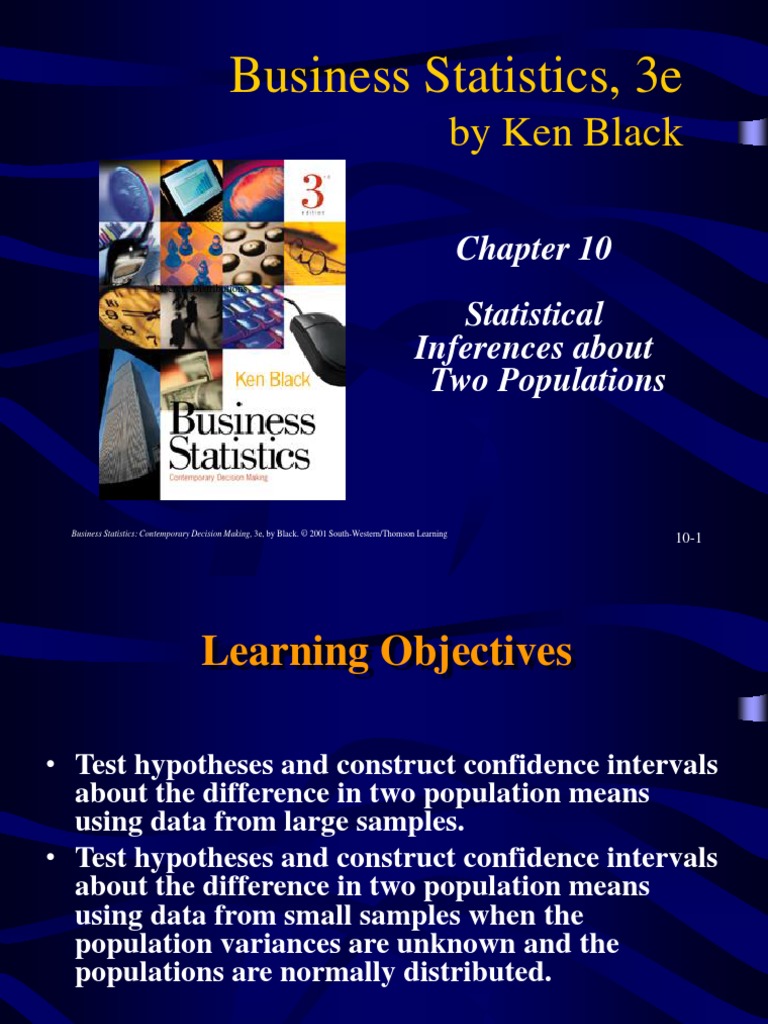 Business Statistics, 3e: by Ken Black | PDF | Confidence Interval ...