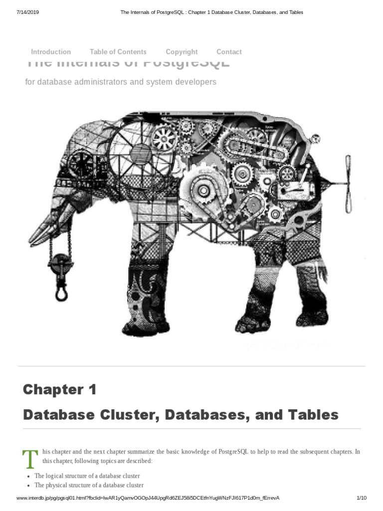 The Internals Of Postgresql Chapter 1 Database Cluster Databases And Tables Pdf Database 4752