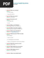 Mixed Tense Conversation Questions | PDF