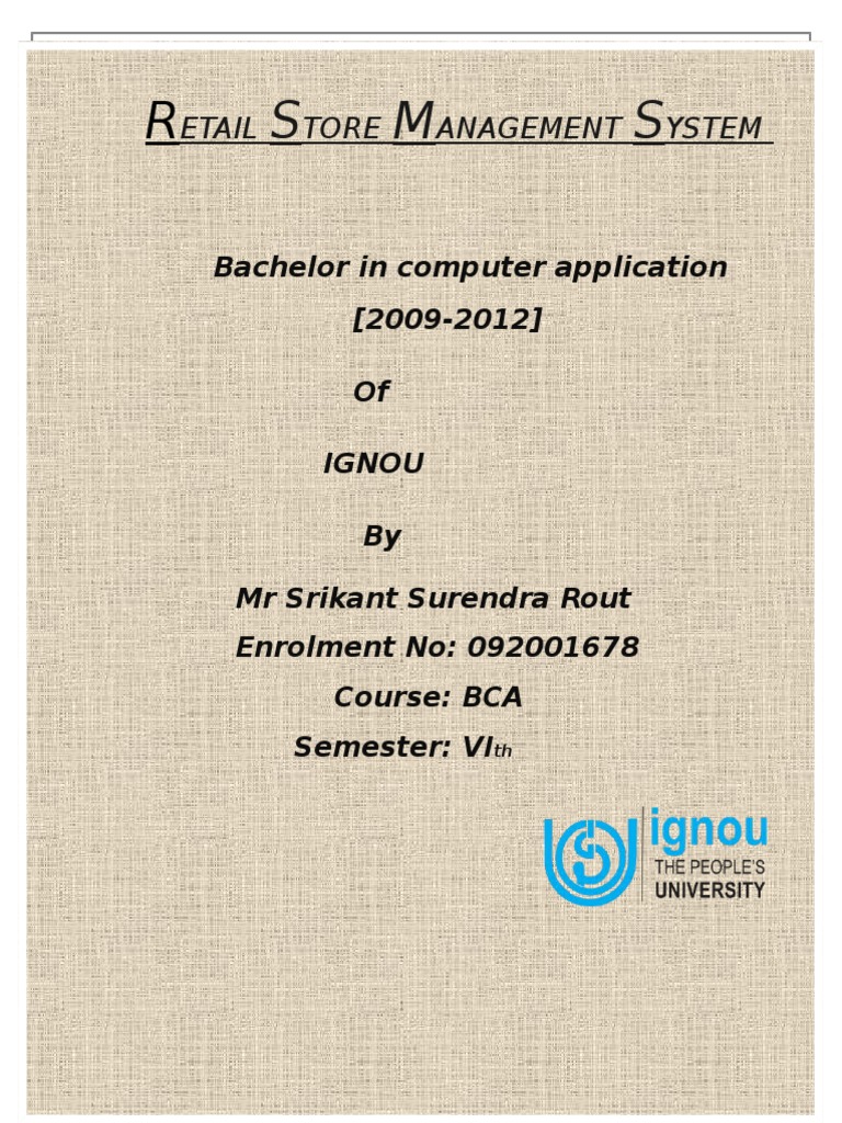 Retail Store Management System PDF | PDF | Sql | Relational Database