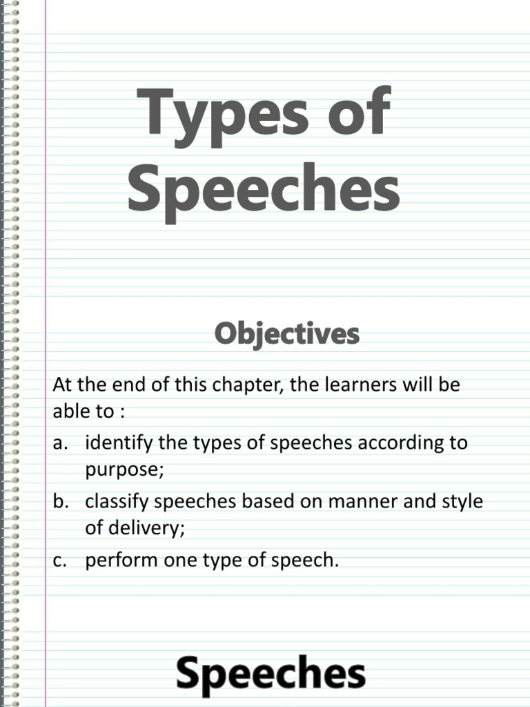Types of Speech | PDF